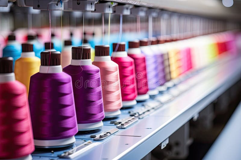 Modern and Automatic Sewing or Embroidery Spinning Machine Textile ...