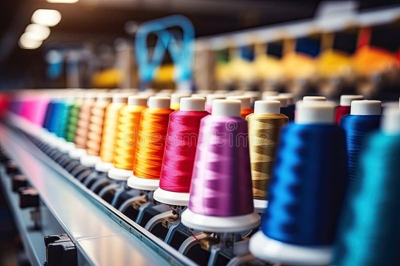 Modern and Automatic Sewing or Embroidery Spinning Machine Textile ...