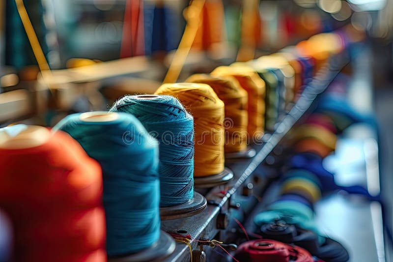 Modern and Automatic Sewing or Embroidery Spinning Machine Textile ...