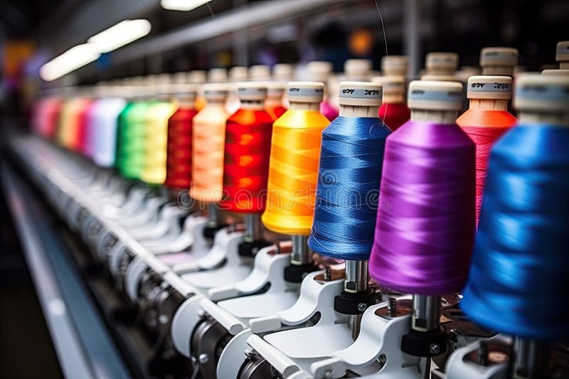 Modern and Automatic Sewing or Embroidery Spinning Machine Textile ...