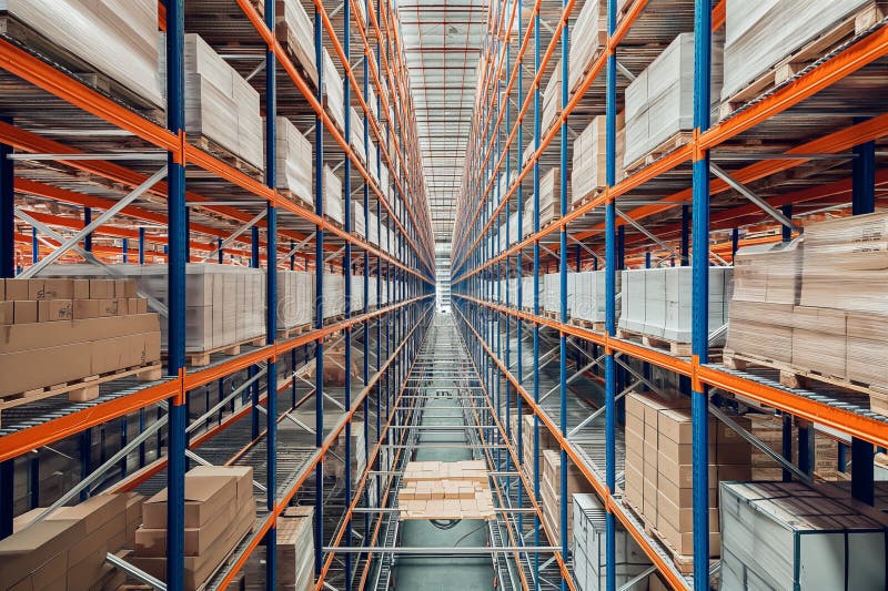 Modern Automatized High Rack Warehouse, Distribution Warehouse with ...