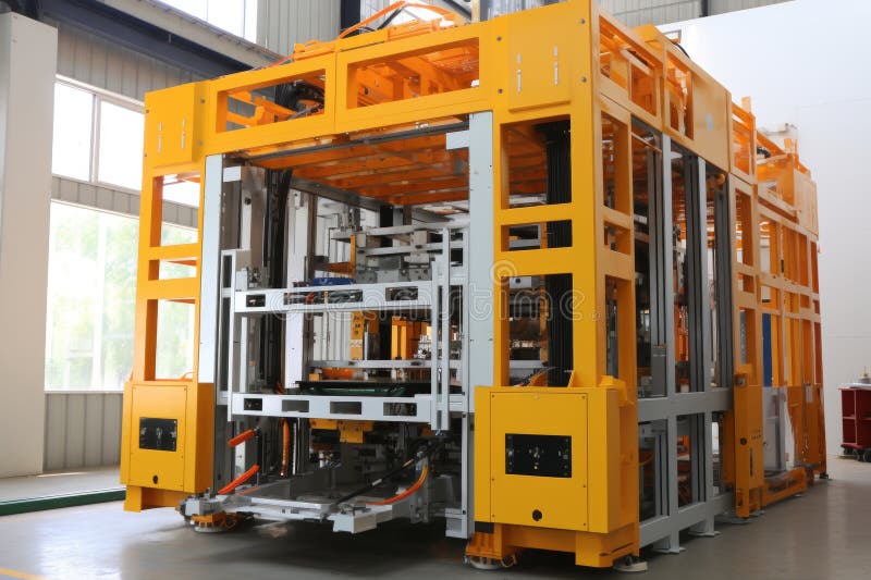 Modern Automatized High Rack Warehouse Stock Illustration ...