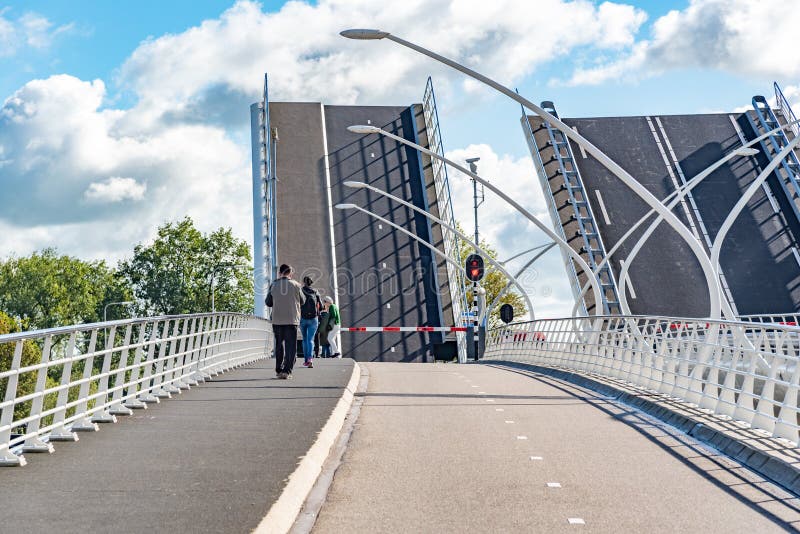 Modern automobile bridge. editorial stock image. Image of divorce ...