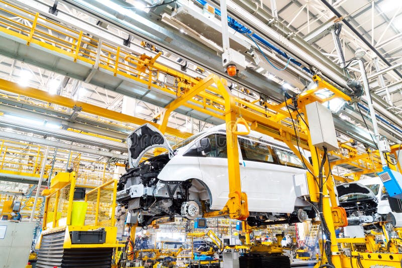 Automobile production line stock image. Image of steel - 126219165