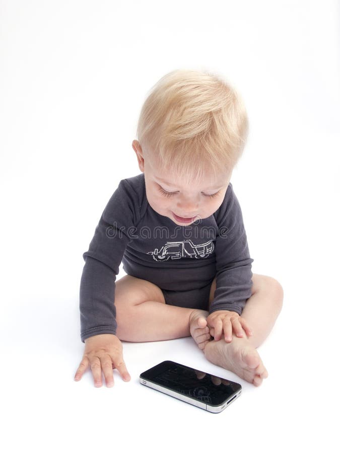 Child Texting stock photo. Image of male, looking, vertical - 21370998