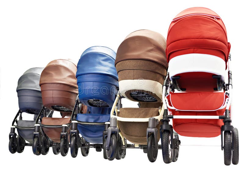 Modern Baby Strollers Isolated Stock Image - Image of carriage ...