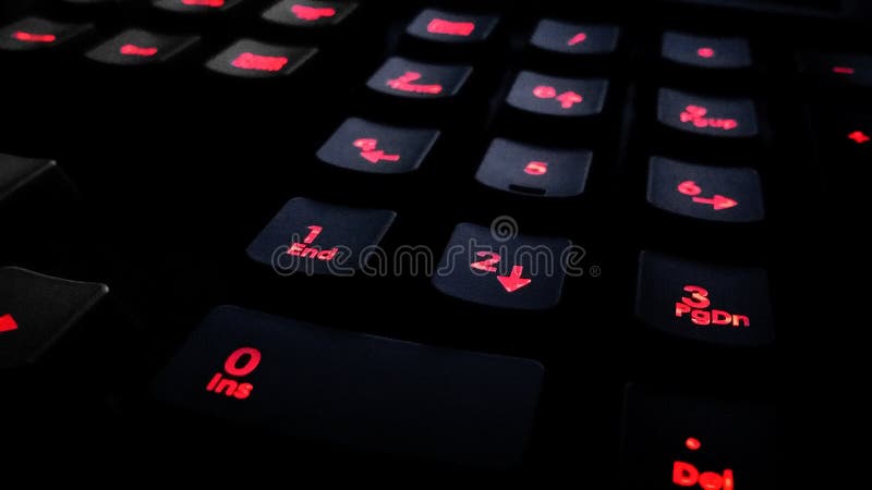 Modern Back-lit Gaming Computer Keyboard Stock Photo - Image of gaming ...
