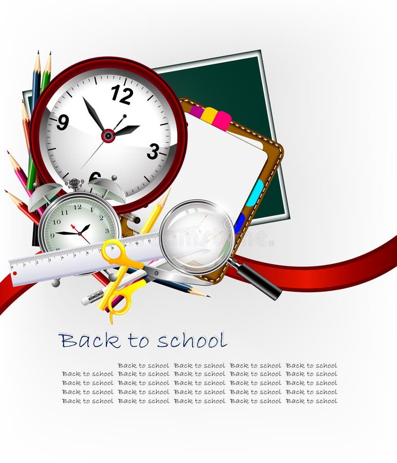 Modern Back To School Background Stock Illustration - Illustration of ...