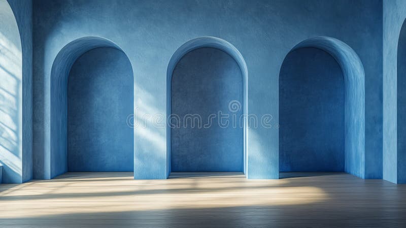 This Modern Backdrop Features Abstract Blue Waves and Includes Space ...