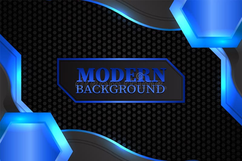 Modern Background with Black and Blue Color Stock Vector - Illustration ...