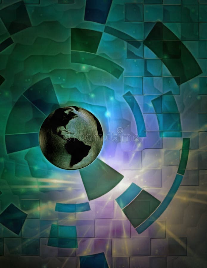 Square Earth stock illustration. Illustration of surreal - 7038174