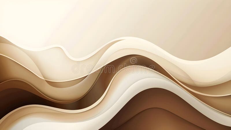 Modern Abstract Brown Waves Background Design Stock Illustration ...