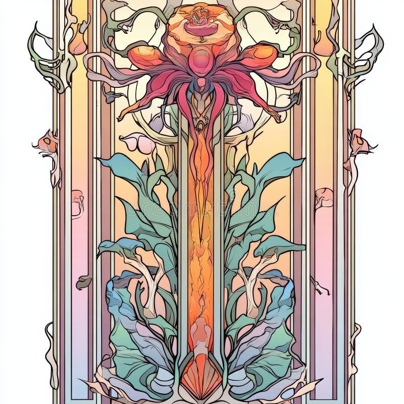 Modern Background Featuring a Geometric Flower Petal or Leaf Pattern ...