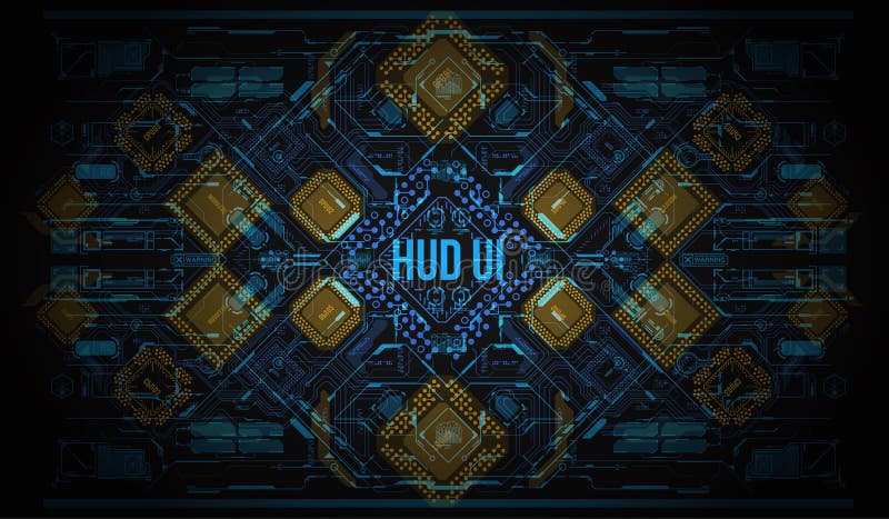 Modern Background with Futuristic User Interface. Electronic Computer ...