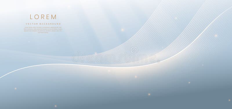 Modern Background with Golden Curved Lines and Lighitng Effect Sparkle ...