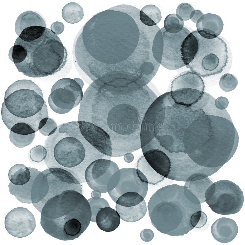 Modern Background of Gray and Black Transparent Bubbles Painted in ...