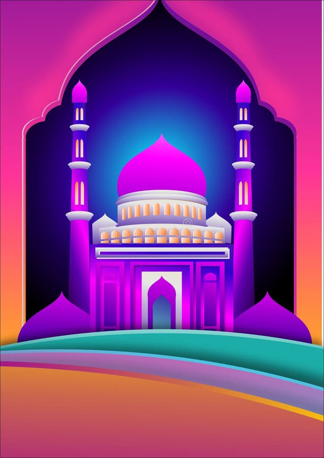 Modern Background with an Islamic Theme Stock Illustration ...