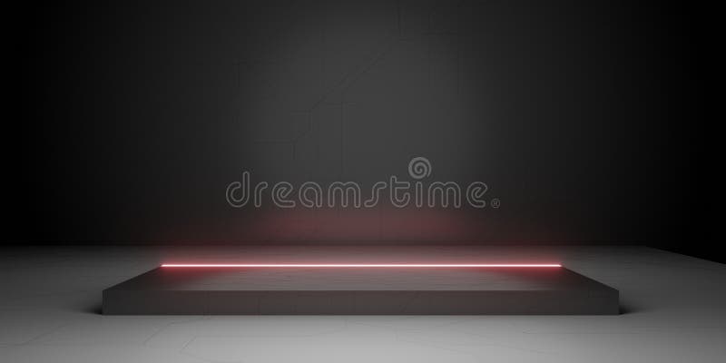 Modern Background Laser Light Neon Light Platform Tech Style 3d ...