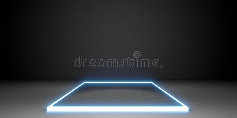 Modern Background Laser Light Neon Light Platform Tech Style 3d ...
