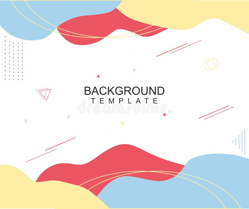 Modern Background with Memphis Elements Free Vector Stock Vector - Illustration of elements ...