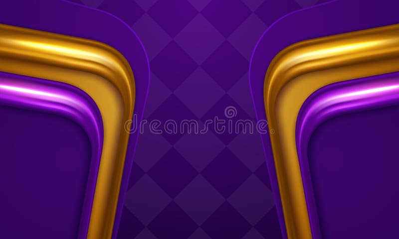 Modern Background with Purple Color and Golden Lines Combination Stock ...