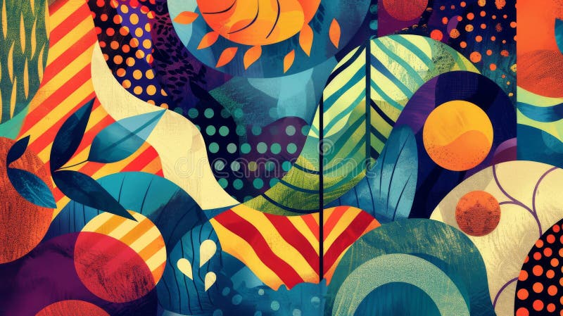 Modern Background Showcasing Bold and Vibrant Patterns. Stock ...