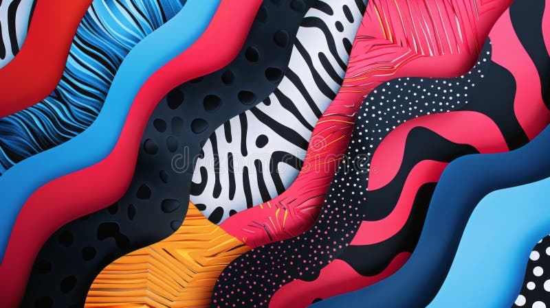 Modern Background Showcasing Bold and Vibrant Patterns. Stock ...