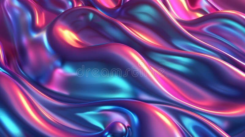 Modern Background with Smooth Shiny Waves Stock Photo - Image of ...
