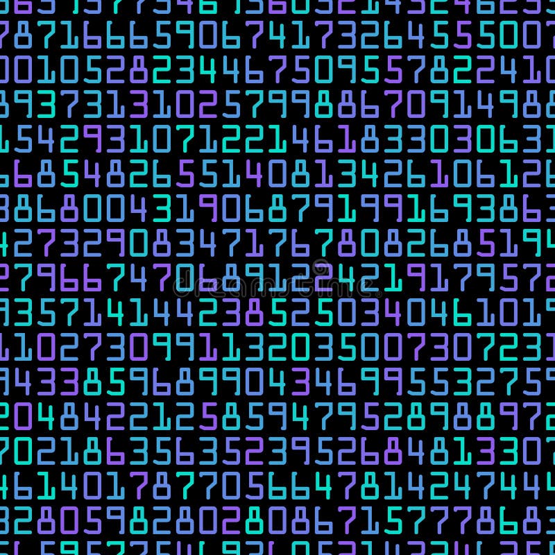 Modern Background with Green Numbers on a Black Background Stock Vector ...