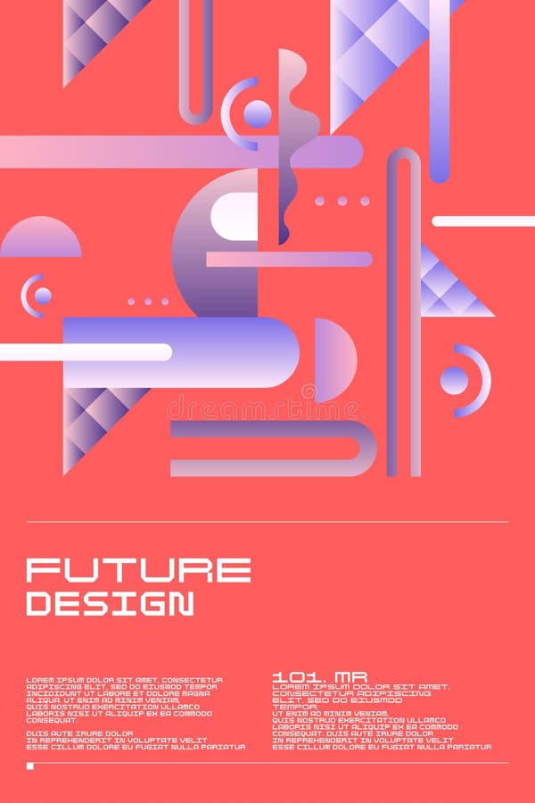 Modern Backgrounds with Abstract Elements. Compositions of Colored ...