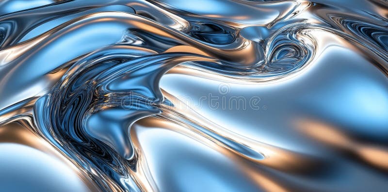 Modern Backgrounds Can Be Enhanced with an Abstract Silver Liquid Flow ...