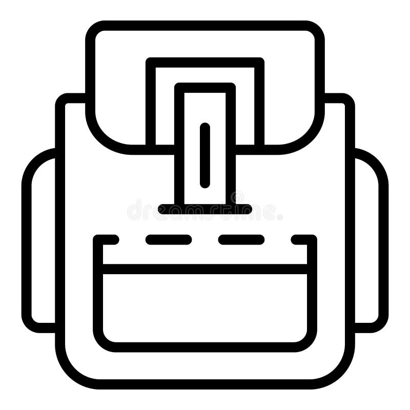 Modern Backpack Icon, Outline Style Stock Vector - Illustration of ...