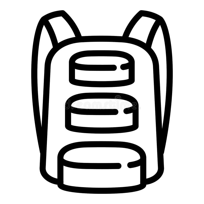 Modern Backpack Icon, Outline Style Stock Vector - Illustration of ...