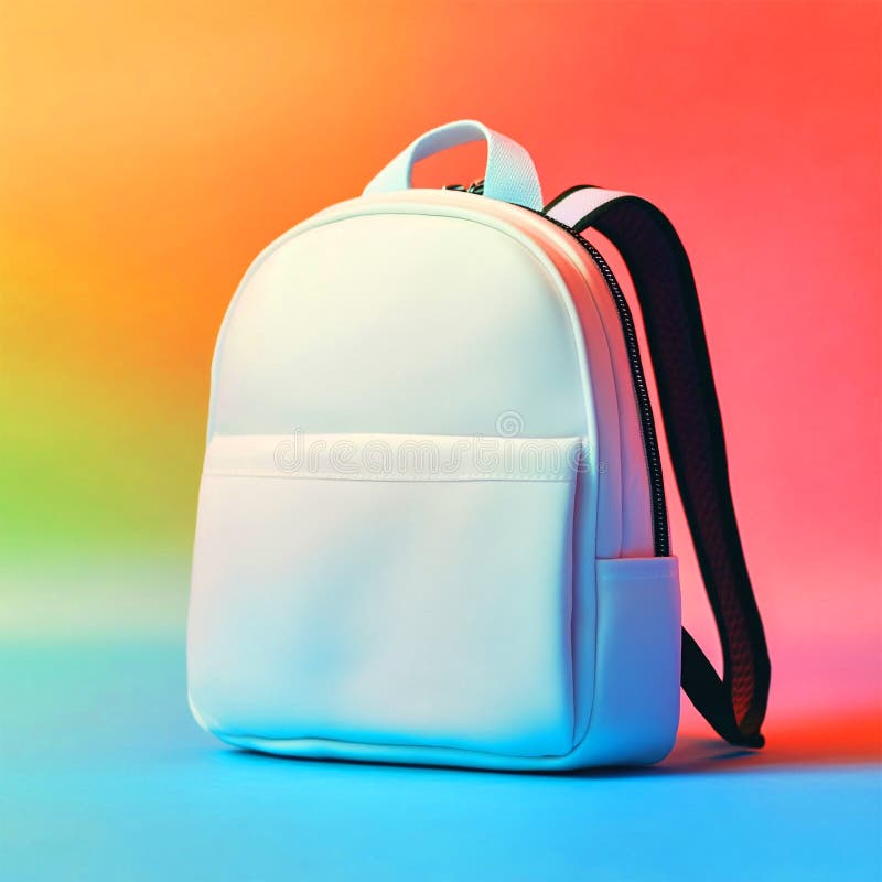 Modern Backpack Vibrant Colors Minimalist Design Stock Illustration ...