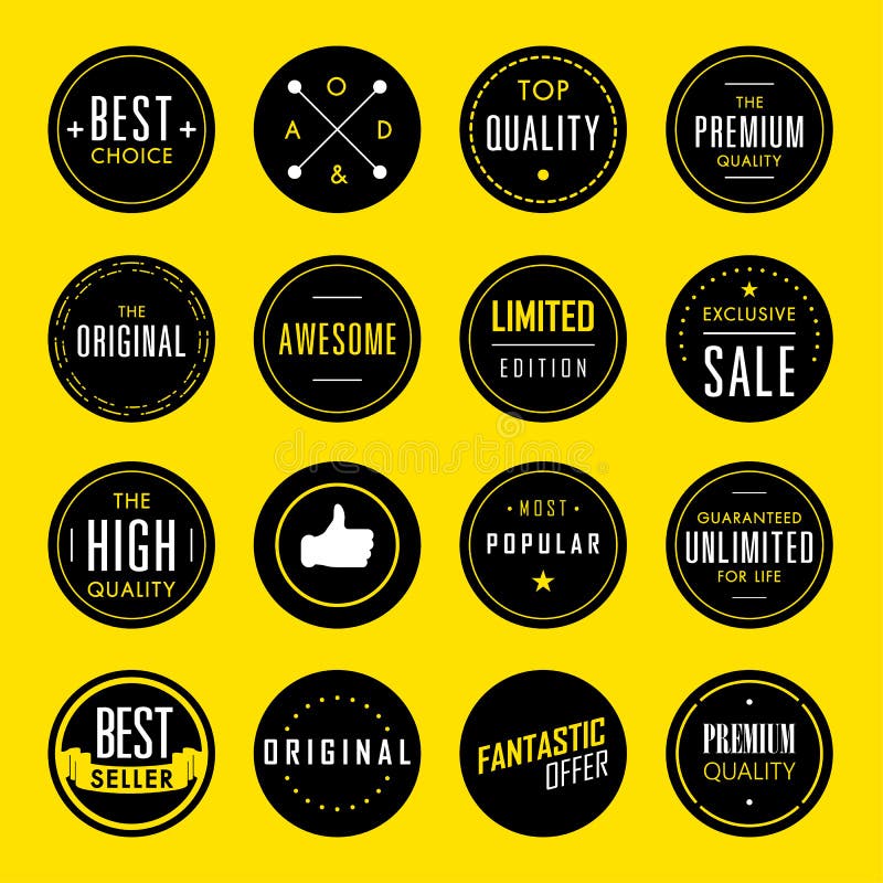 Modern Badge Shields and Label Collection Stock Illustration ...