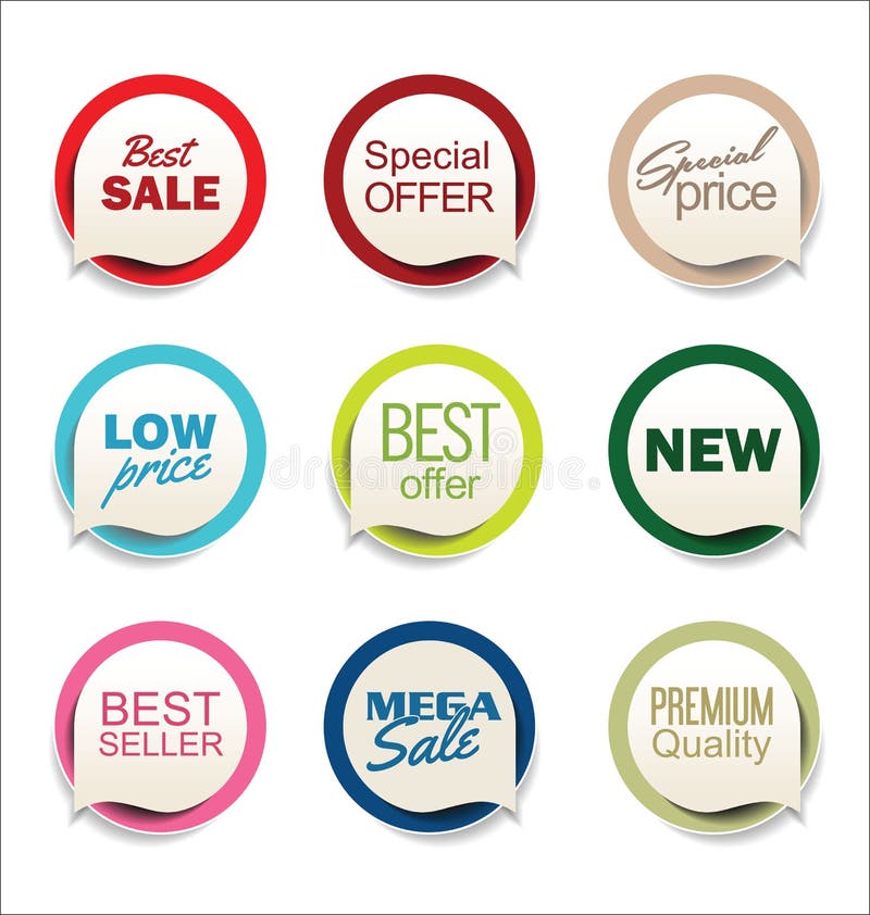 Modern Badges and Labels Collection Stock Vector - Illustration of ...