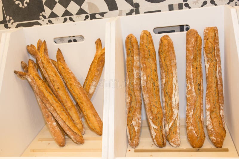 Modern Bakery with Assortment of Different Bread Stock Photo - Image of ...