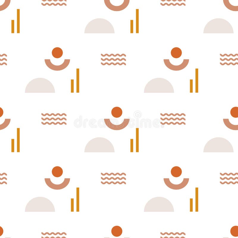 Modern Balanced Geometric Seamless Vector Pattern. Stock Vector ...