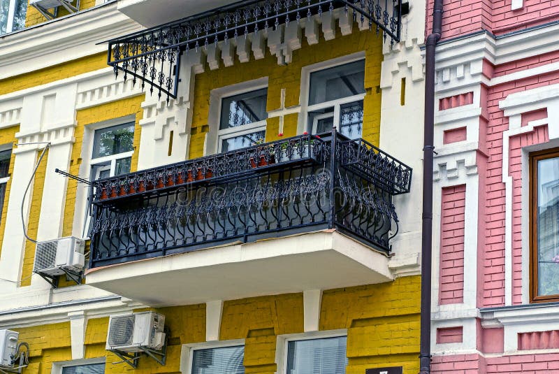 Modern Balcony on the Facade of a Modern Building Stock Image - Image ...