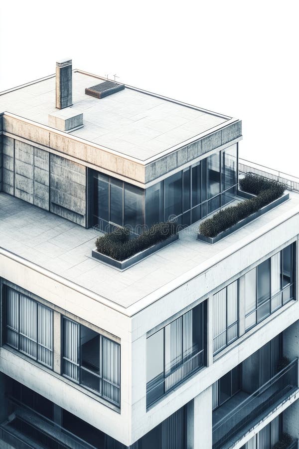 Modern Balcony in High-Rise Building Stock Image - Image of glass ...