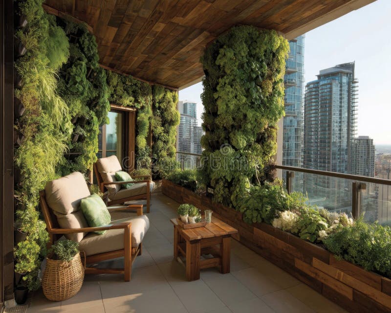 Modern Balcony Patio Building with Rest Area for Family in Elegant ...