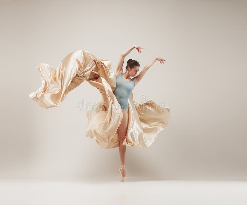 Group of Young Beautiful Ballerinas Gracefully Moves in Dance, As Muses Against Vintage Studio ...