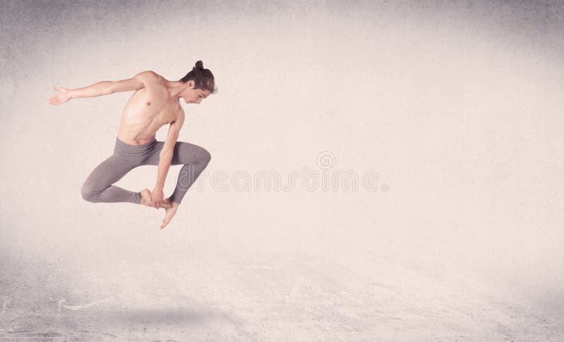 Performance Ballet Dancer Jumping with Energy Explosion Particle Stock ...