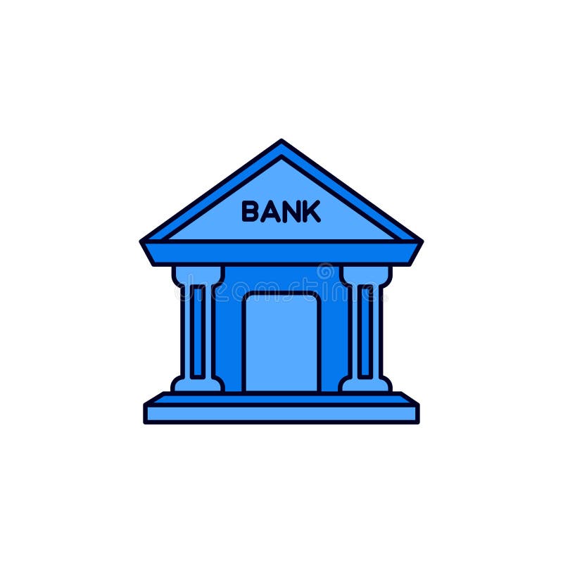 Modern Bank Building Icon Vector Stock Vector - Illustration of concept ...