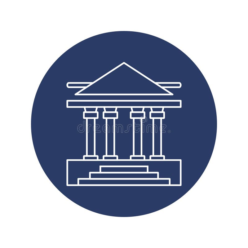 Modern Bank Building Icon Vector Stock Vector - Illustration of ...