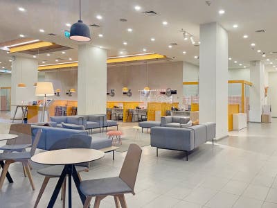 Modern Bank Indoor. Bank Office Interior Background Stock Photo - Image ...