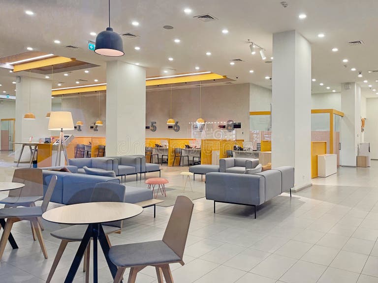 Modern Bank Indoor. Bank Office Interior Background Stock Photo - Image ...