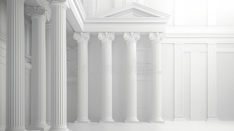 Modern Bank Interior. Professional and Minimalist Concept Stock Image ...