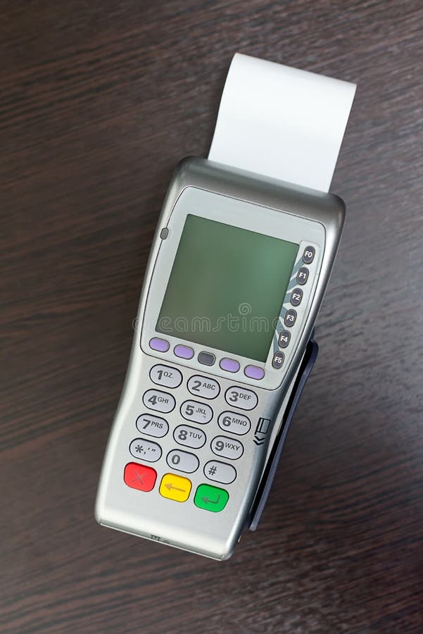 Bank Terminal in a Man S Hand Stock Photo - Image of withdraw, bank ...