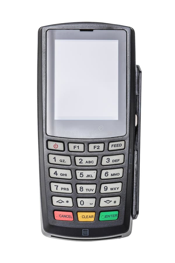 Modern bank terminal stock photo. Image of debit, isolated - 85240066